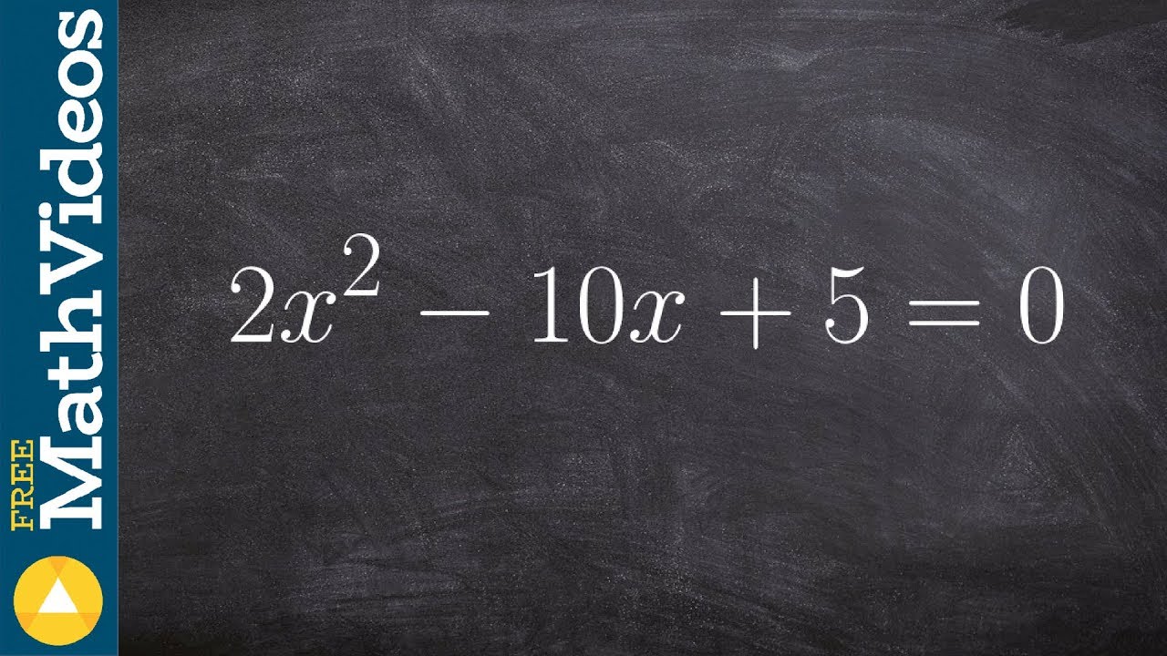 Learn how to complete the square by factoring out a term - YouTube