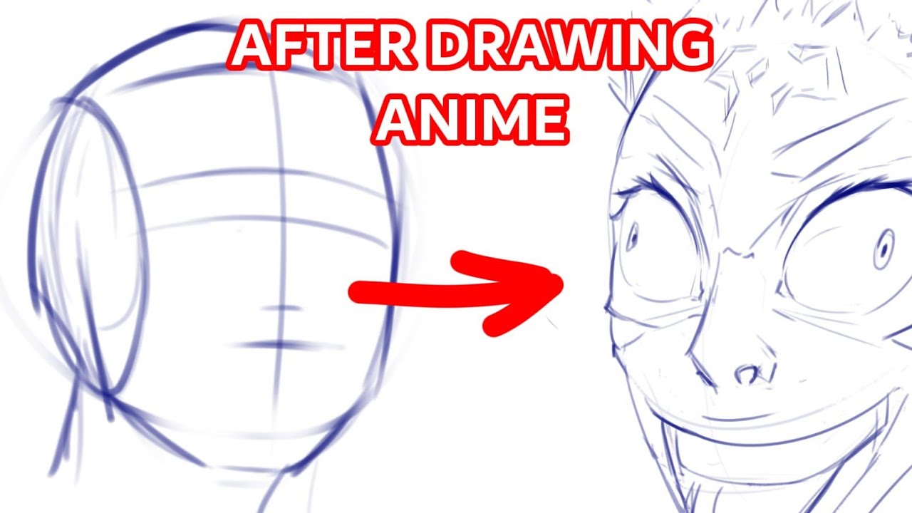 I try Drawing Anime faces to improve my art skills - YouTube