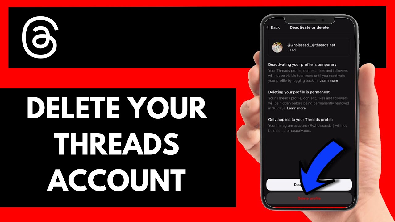 How To Delete Your Threads Account - YouTube