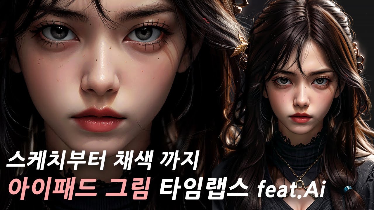 스케치 부터 채색까지 프로크리에이트 타임랩스 Feat Ai Ipad Drawing Procreate 아이패드 그림 튜토리얼 Youtube