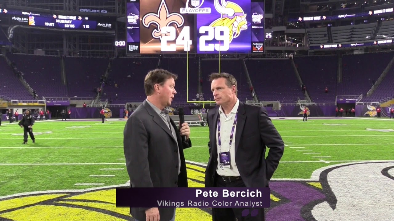 Pete Bercich Saints vs Vikings Post Game Show 1-14-18 - YouTube