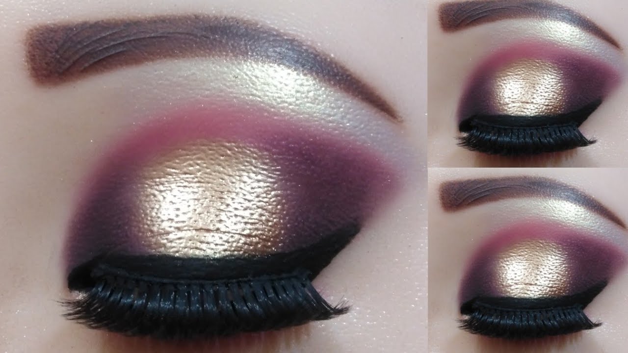 Simple and Easy Eye Makeup Tutorial | Party Eye Makeup Tutorial with easy technique Step by step ...