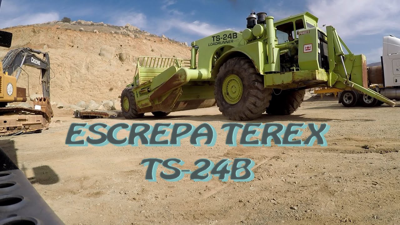 TRANSPORTANDO ESCREPA TEREX TS-24B - YouTube