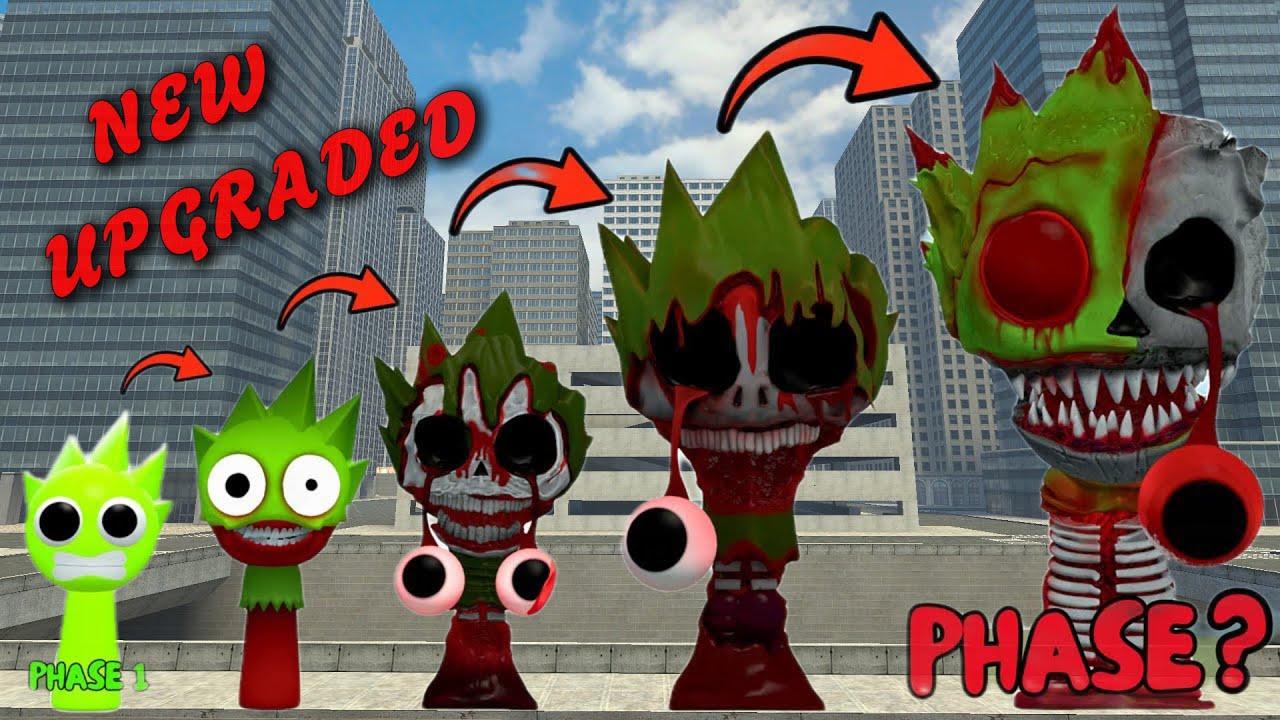 NEW EVOLUTION OF ALL PHASES OF LIME SPRUNKI In Garry's Mod - YouTube