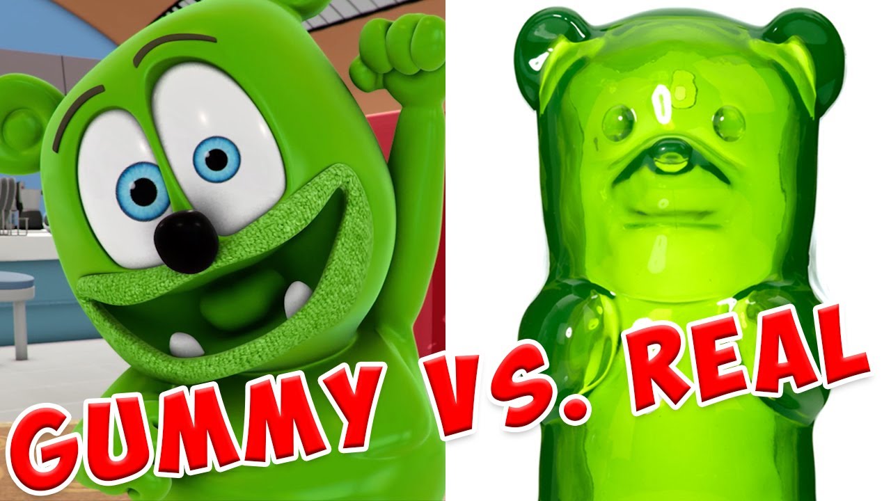 Gummy Vs Real Food Gummy Bear Show Mania The Gummy Bear Song Youtube