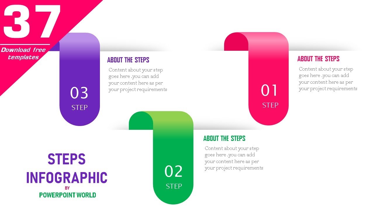 37.Three step attractive infographics by powerpoint world .download ...