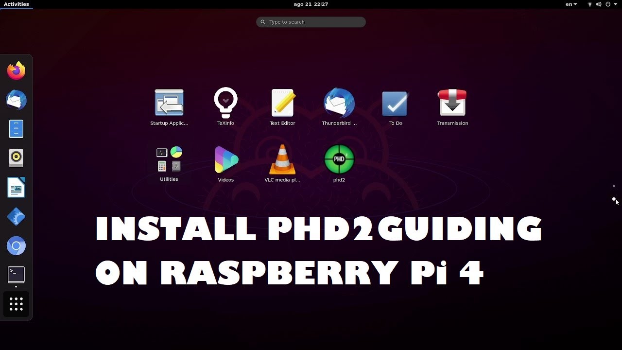 HOW TO INSTALL PHD2 GUIDING TOOL ON RASPBERRY Pi 4 |GUIDE TO INSTALL PHD2 ON UBUNTU ...