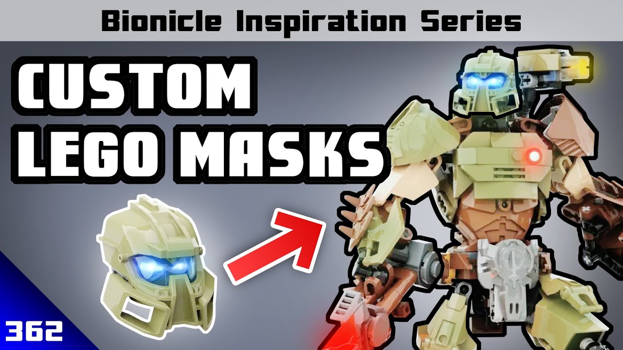 CUSTOM LEGO MASKS - Bionicle Inspiration Series - Masks (Ep 362) - YouTube