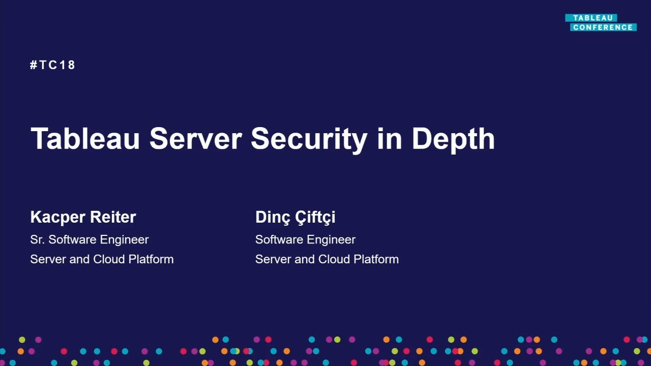 Tableau Server security in depth - YouTube
