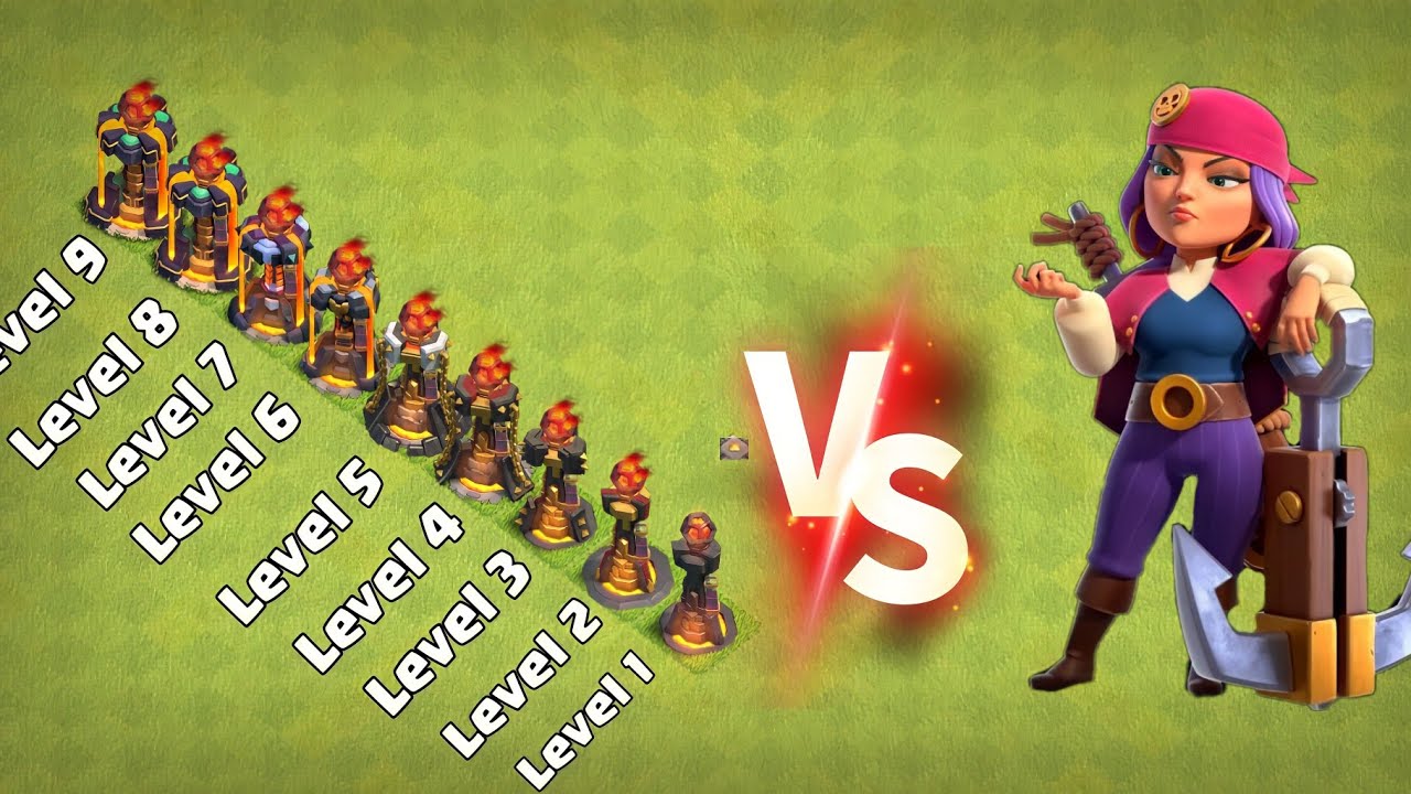 Archer Queen vs Every Level Defense Formation | Clash of Clans - YouTube