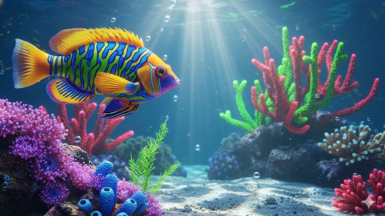 4K Ocean Aquarium – Peaceful Reef Fish & Ambient Music for Sleep and ...