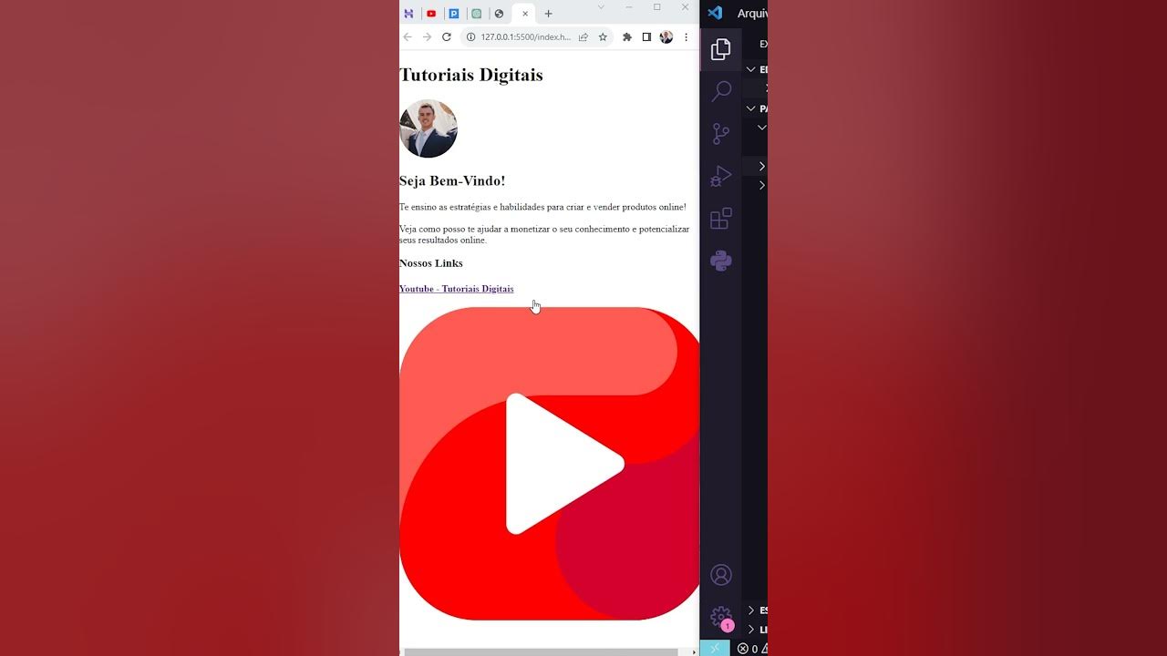 Tutorial HTML e CSS - Criando Link Personalizado - YouTube