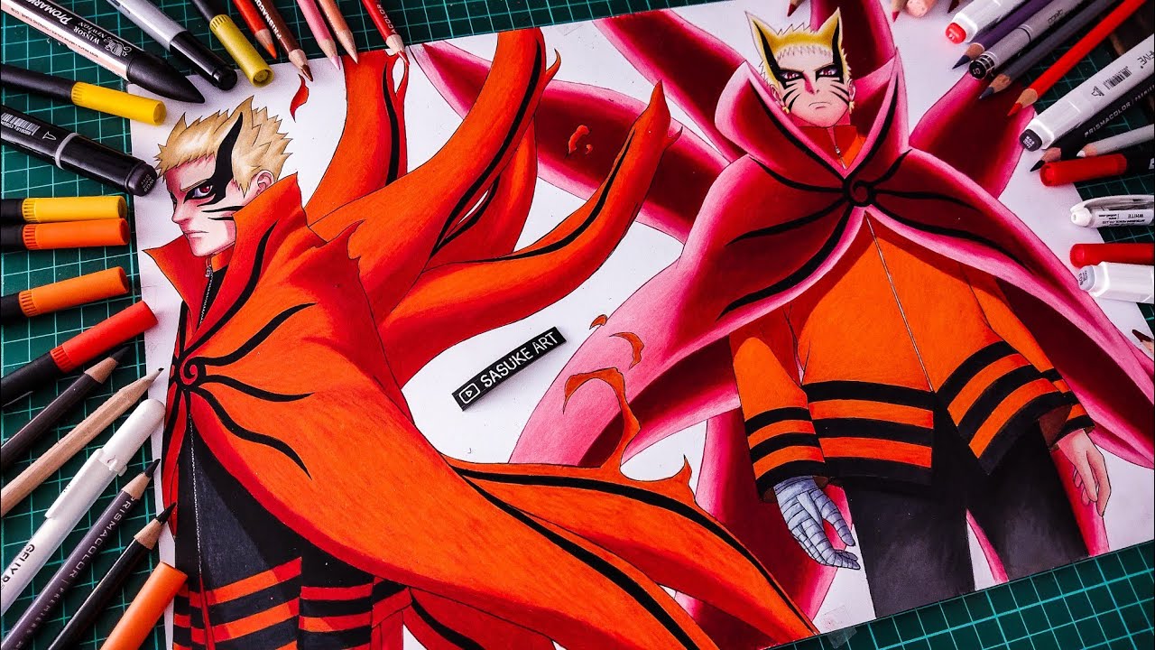 Drawing Naruto Baryon Mode [Manga & Anime Version] | Boruto: Naruto ...