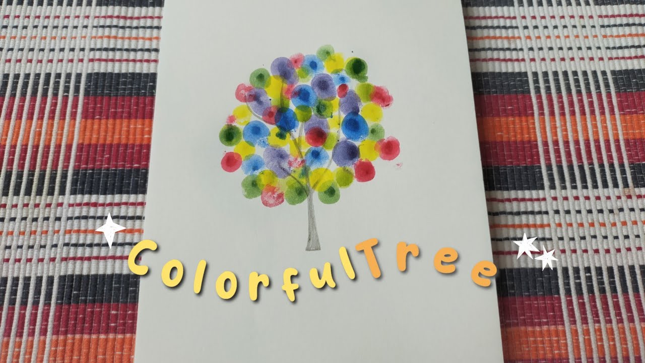 Simple cute tree drawing 🌴 How to draw a simple colorful tree | DIY ...