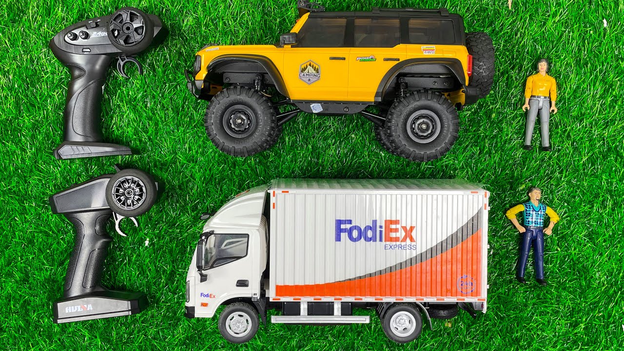 Unboxing Mobil RC Truck Box Container Scale 1:18 FodiEx Express, RC Off ...