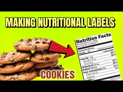 How to Make a Nutrition Label [ Cookie Nutritional Lable making ...