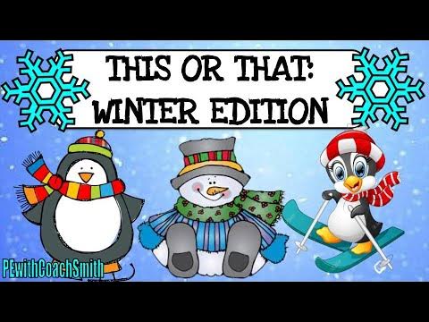 This or That: Winter Edition PE activity or BRAIN BREAK! - YouTube