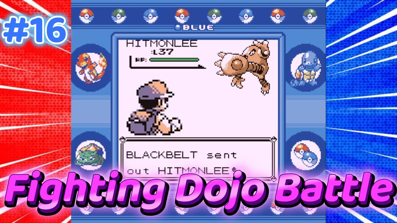 Fighting Dojo Karate Master Battle | Pokemon Red & Blue Walkthrough 16 ...