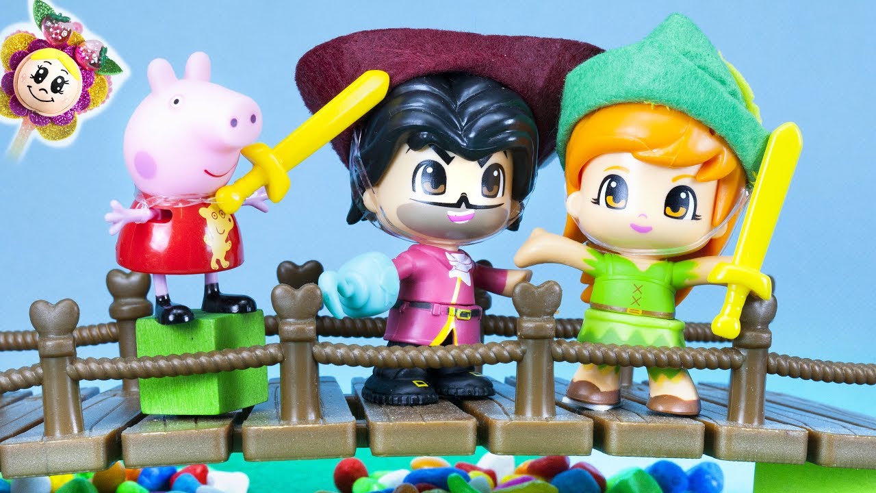 PEPPA PIG Y EL CUENTO DE PETER PAN! Pepa y miles de juguetes Pinypon ...