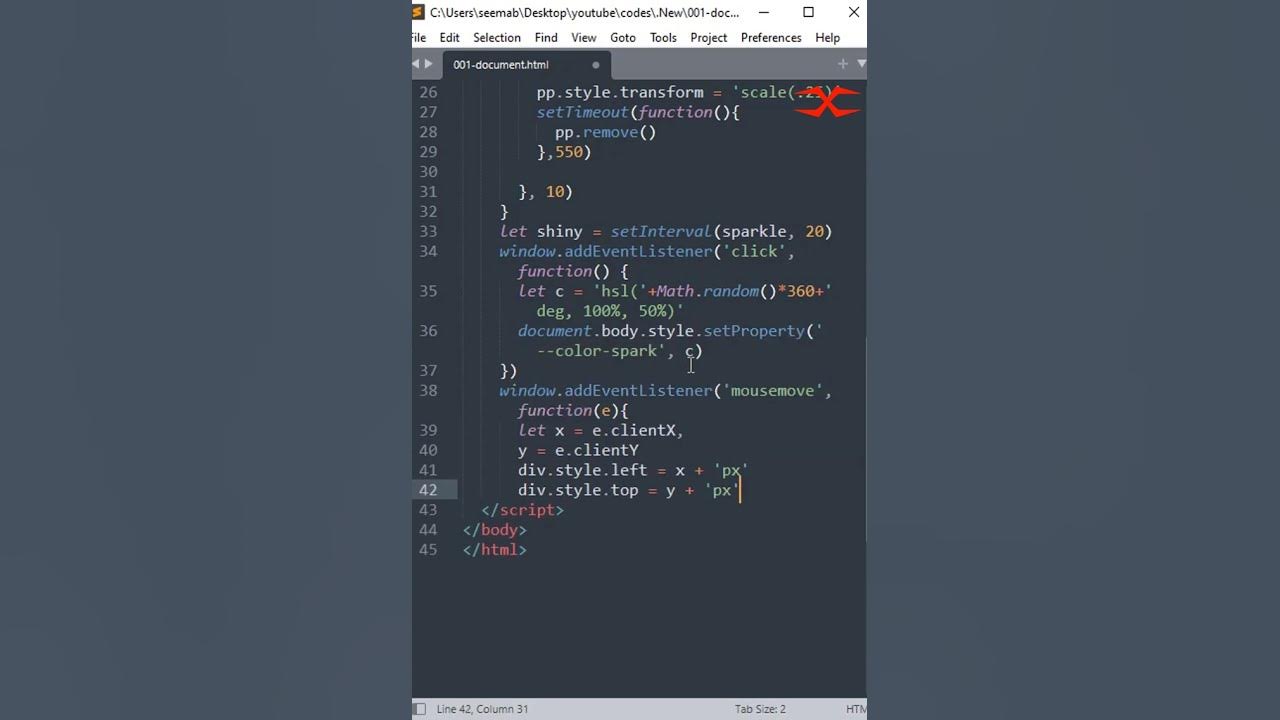 Sparkler | HTML CSS JavaScript - YouTube