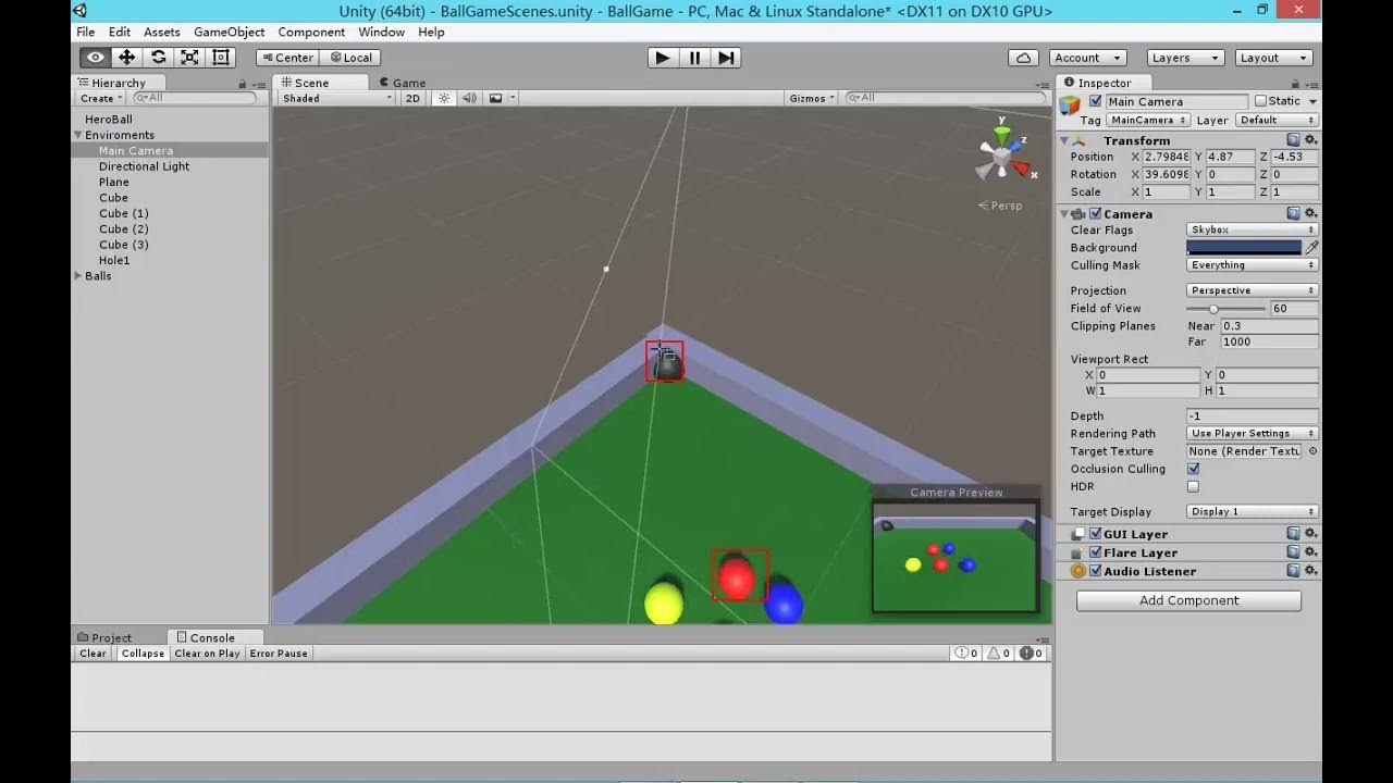 9 Unity快速入门 台球游戏 添加触发检测脚本 - YouTube