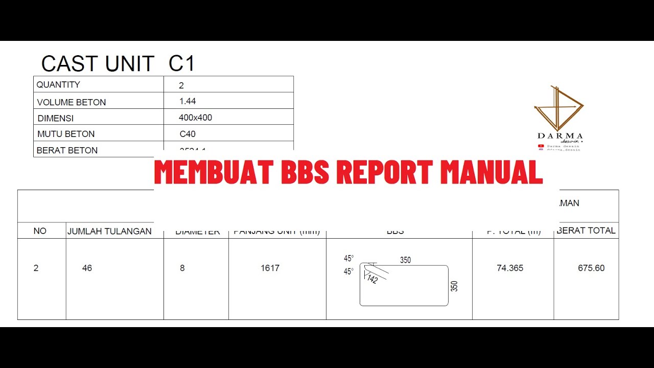 TUTORIAL TEKLA STRUCTURE - BBS REPORT MANUAL - YouTube