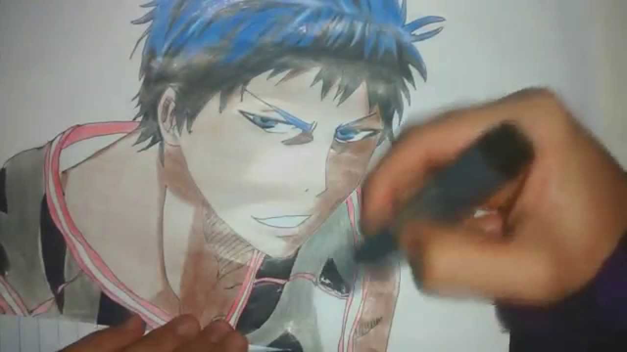 Desenhando Aomine Daiki(Kuroko No Basket)Speed drawing - YouTube