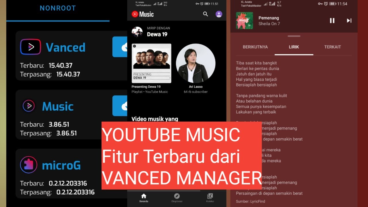 Update VANCED MANAGER ll Youtube Music Premium,Fitur Lengkap Tetapi ...