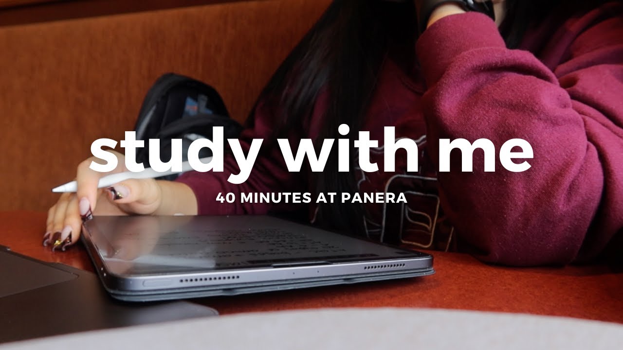 40 MINUTE STUDY WITH ME @ Panera | background noise, no music, short ...