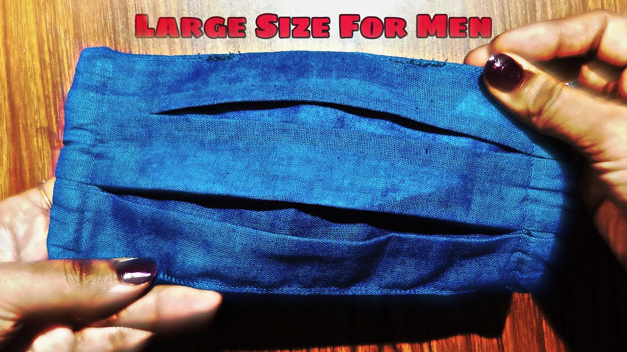 Breathable - Large Size Face Mask for Men | How to make Face Mask cloth ...