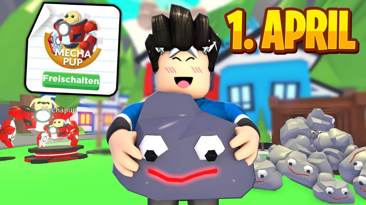 1 APRIL PET ROCK und neuer MECHAPUP Pet in Adopt Me Update - YouTube