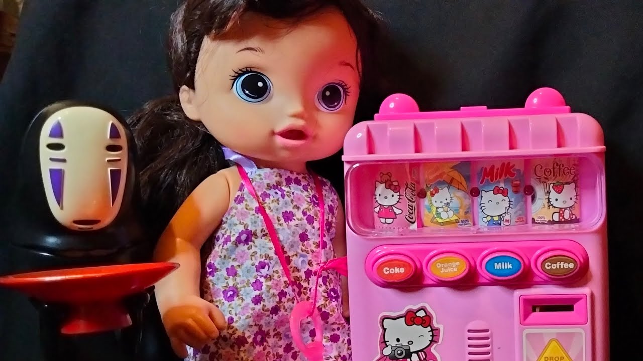🌈🥰🌈🥰 LET'S PLAY AUTOMATIC HELLO KITTY MACHINE & FACELESS MEN BANK COINS ...