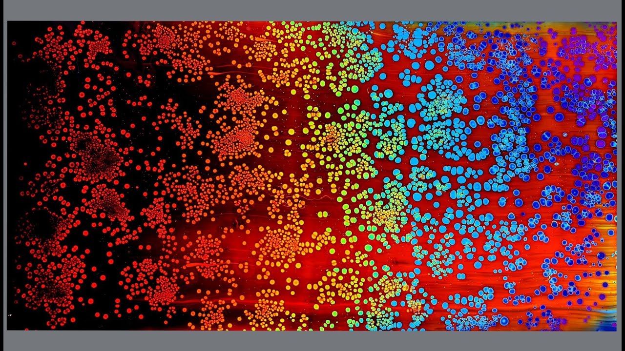 #1316 Amazing Cells In This Huge Acrylic Rainbow Swipe With Thinner ...