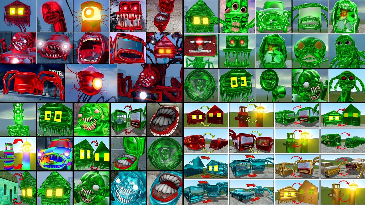 FULL ALL COLORED THOMAS THE TRAIN VS CURSED DONALD, JAMES, PERCY, TOBY ...