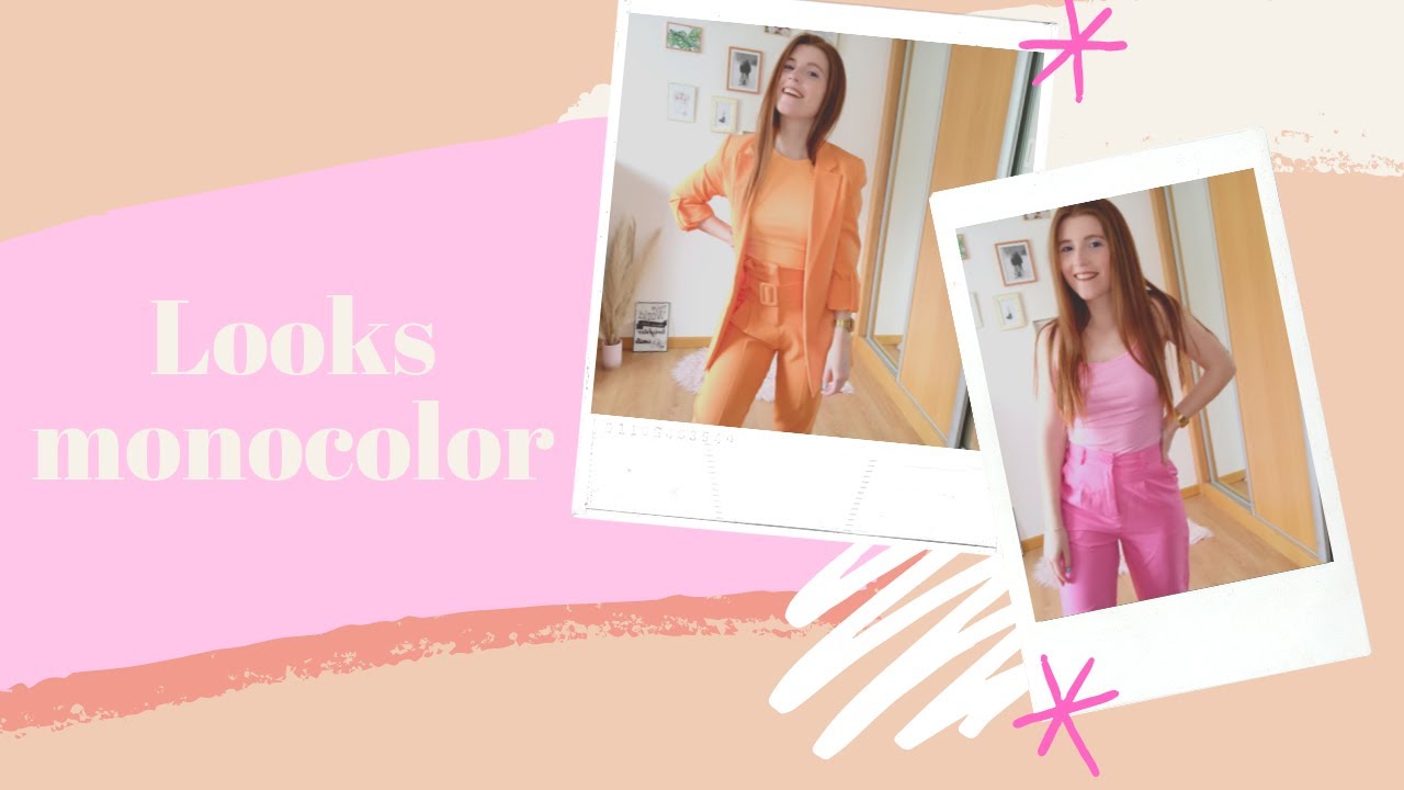 Outfits MONOCOLOR🌈 Ideas y prendas nuevas! - YouTube