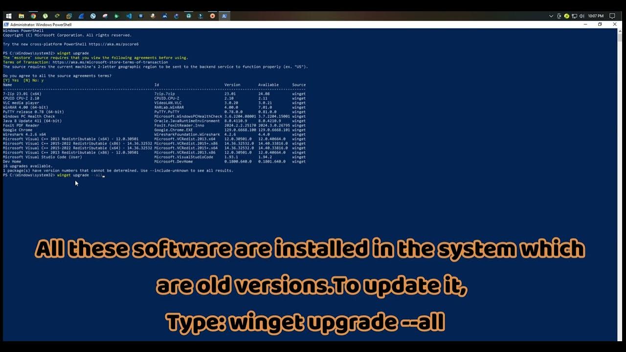How to update Install Software using power shell command - YouTube