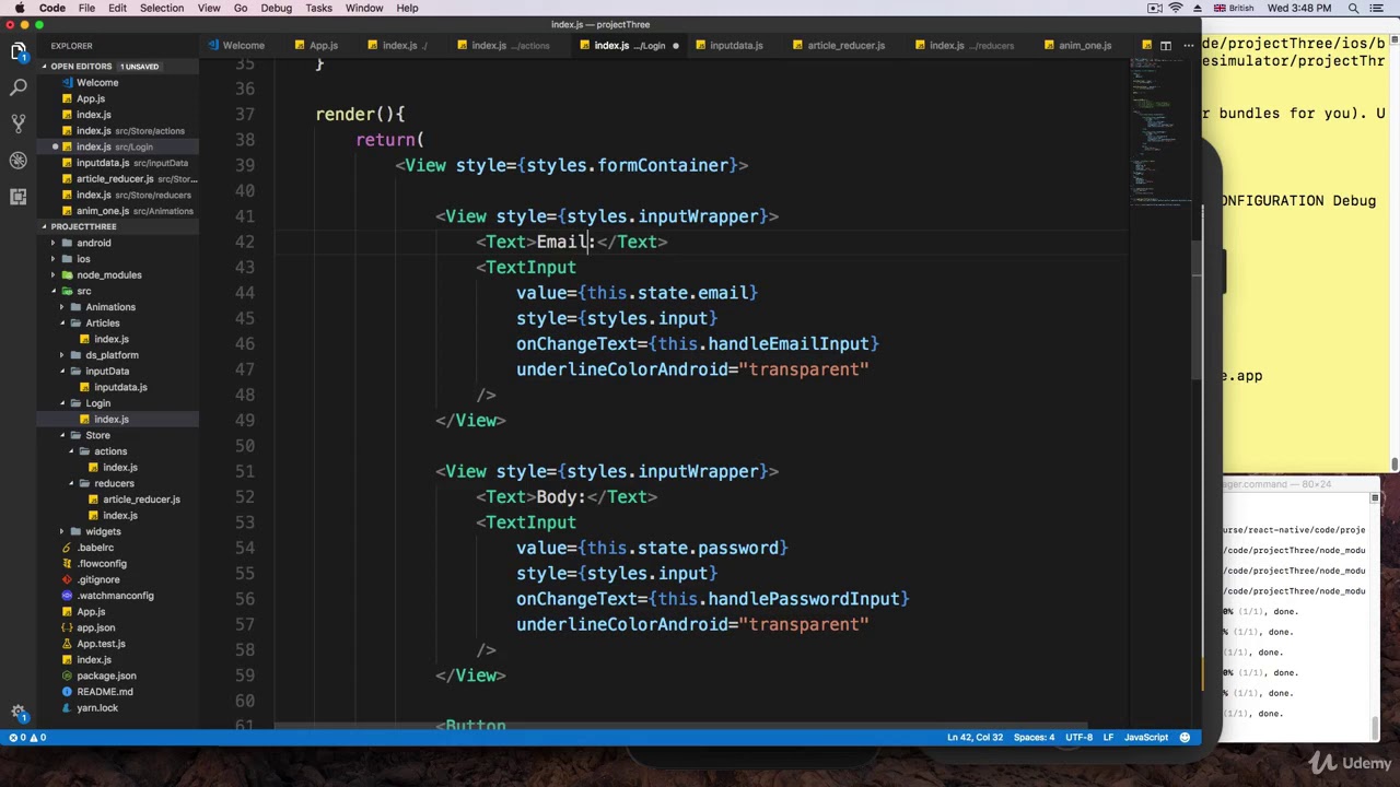 React Native Redux And Firebase Registering Users Youtube