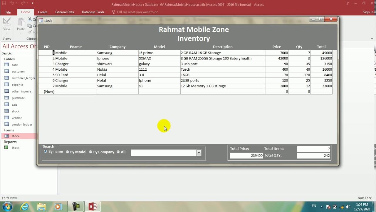 How To Create Project For Mobile Shop Report And Report Printing In Pashto Part 3 By Abdullah