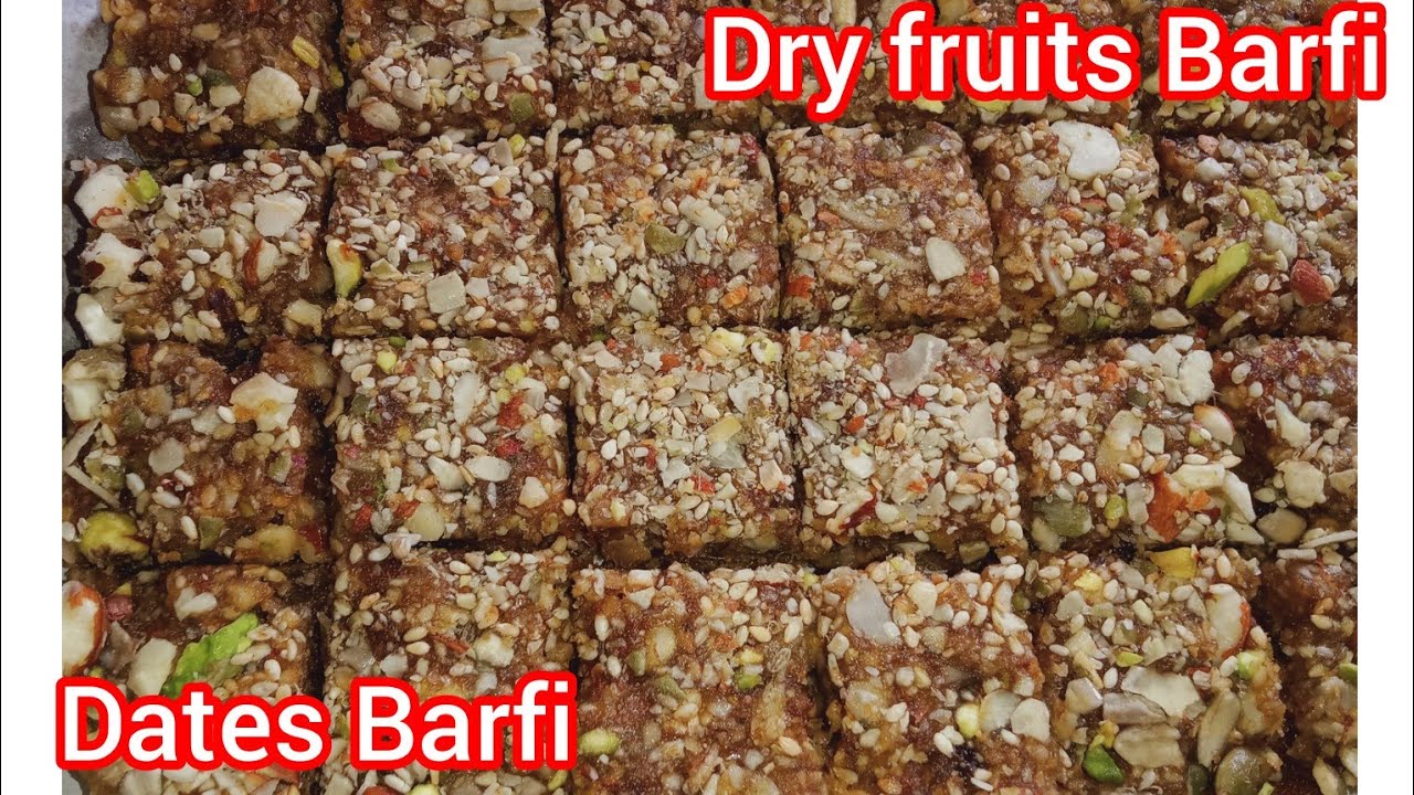 Dates Barfi//enargy bar//dry fruits Barfi//easy Barfi// - YouTube