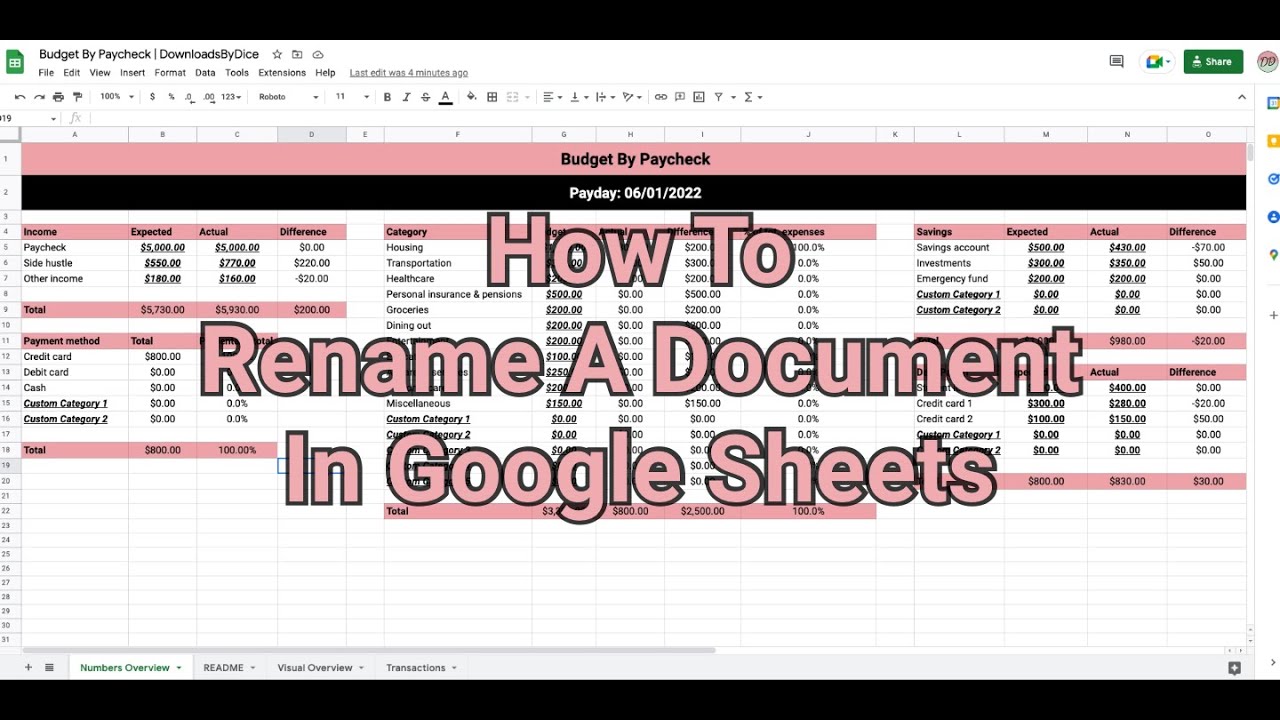 How To Rename A Document In Google Sheets Instruction Guide YouTube How To Rename A Document In Google Sheets Instruction Guide YouTube