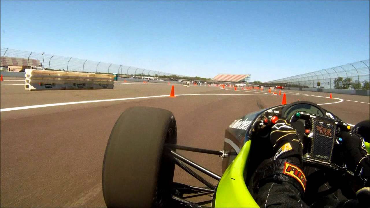 TUfast eb011 - FSAE Michigan Autocross Showrun - YouTube