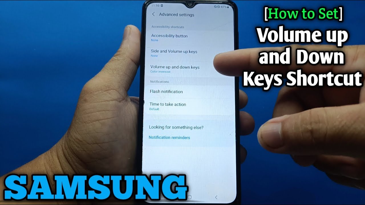 How to set volume up and down keys shortcut on Samsung Galaxy A02 - YouTube