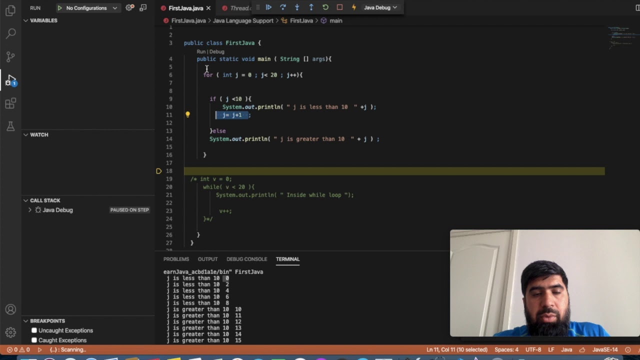 Java In Dari Darsi 8 If And Loop Debugging In Java Youtube