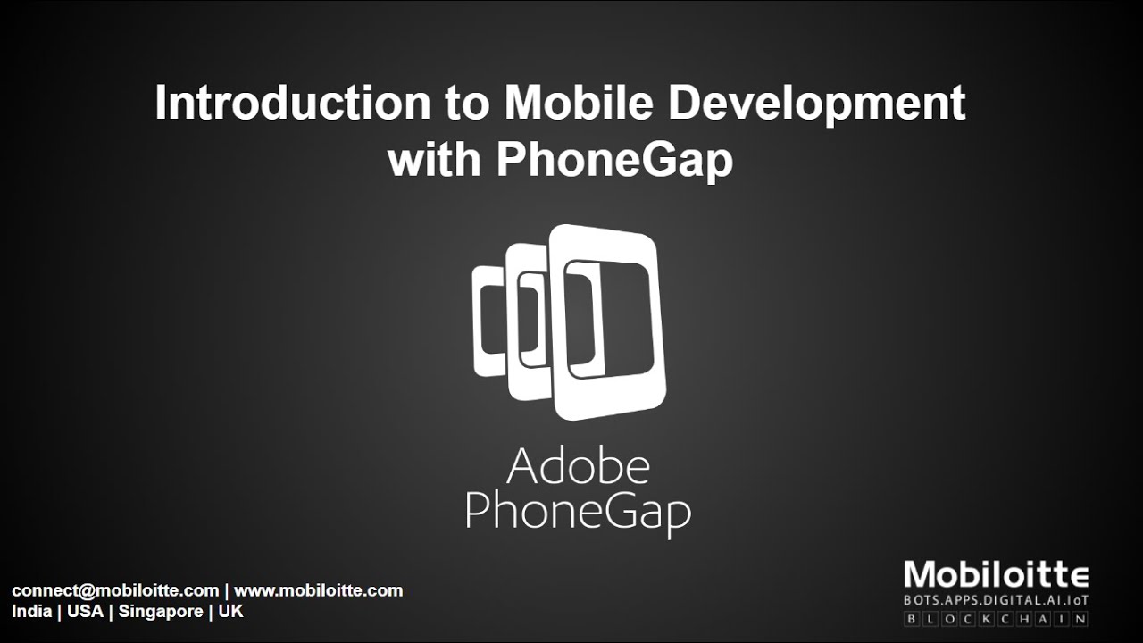 Mobile Development with PhoneGap- Mobiloitte - YouTube