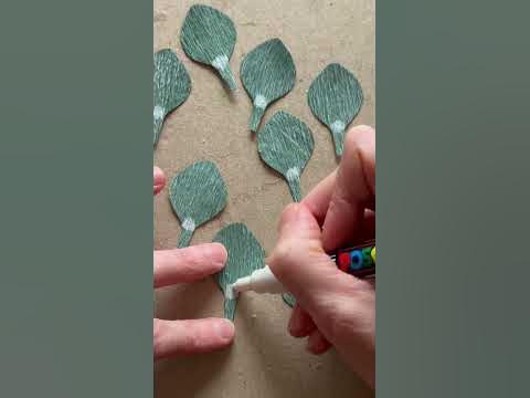 Making eucalyptus from crepe paper…full tutorial drops tomorrow! - YouTube