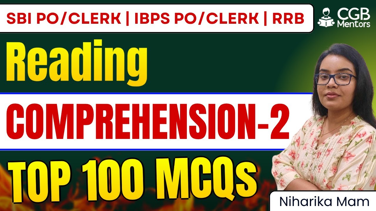 Top 100 Reading Comprehension | English Grammar Lessons | SBI PO | IBPS ...