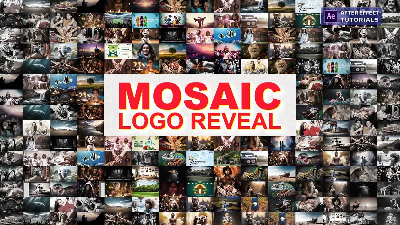 Mosaic logo reveal after effects tutorial | Logo reveal after effects ...