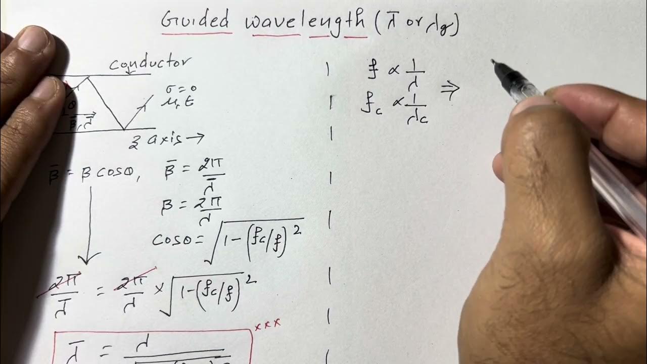 Derivation: Guided Wavelength of Rectangular Waveguide | Waveguide | R K Classes | Lec-25 ...