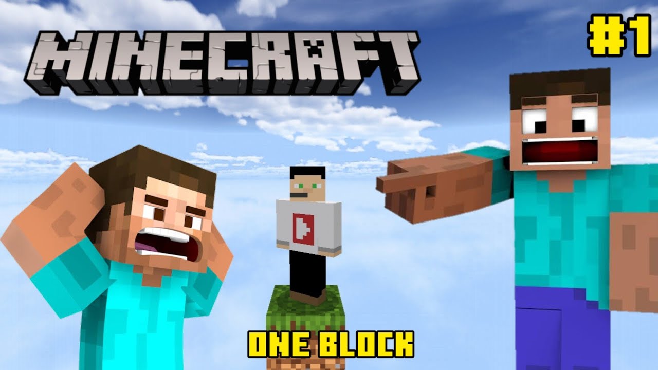 Minecraft one block series part 1|funny minecraft hindi gameplay. - YouTube