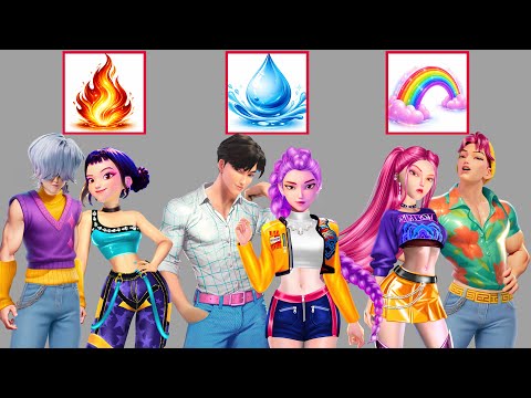 Epic Glow Up! K-Pop Demon Hunters Elemental Fashion Transformation | Stars Wow